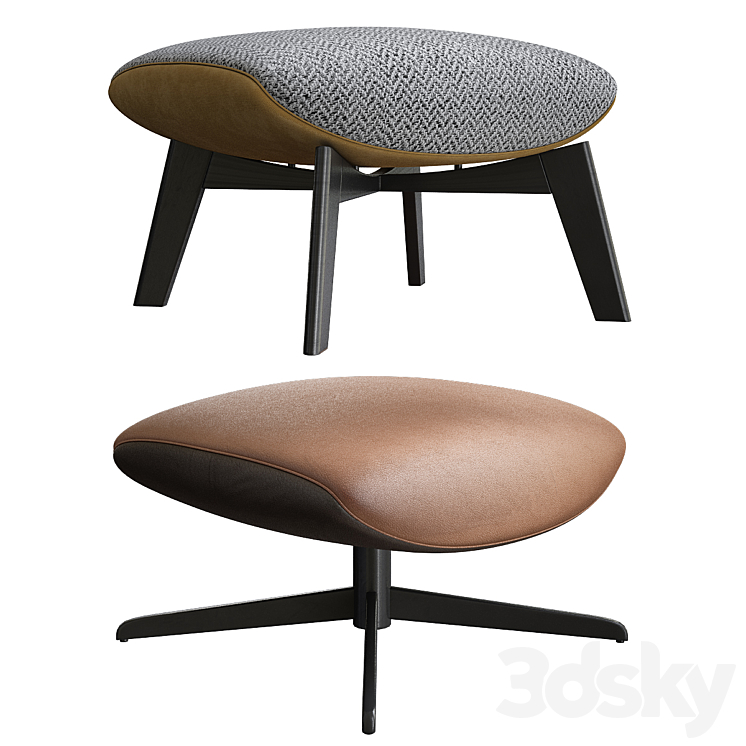 Minotti Russell Ottoman Set - Other soft seating - 3D model