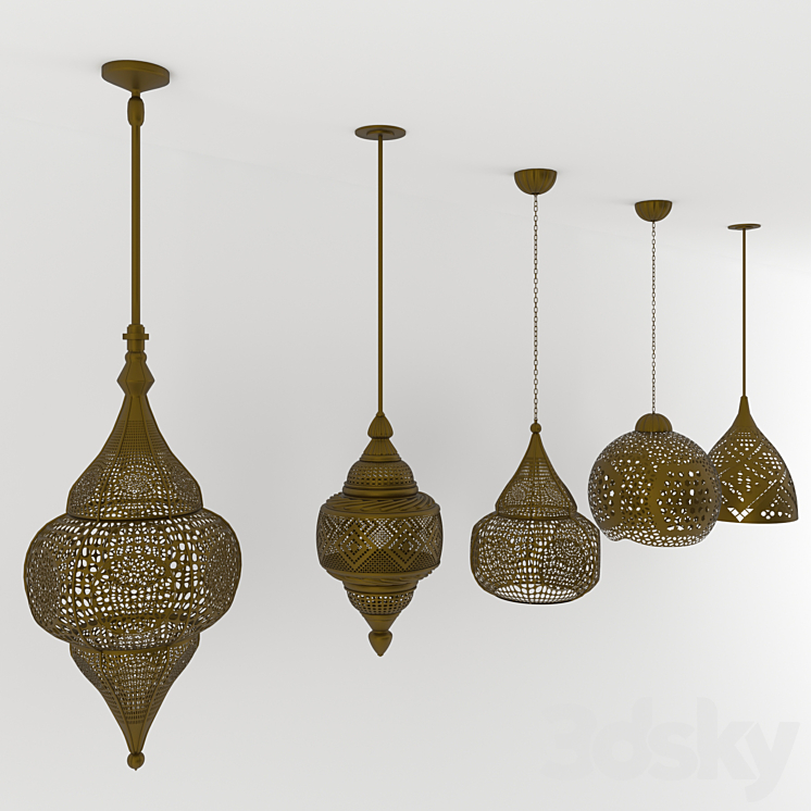Moroccan Lamp Ceiling Lights - Pendant light - 3D model