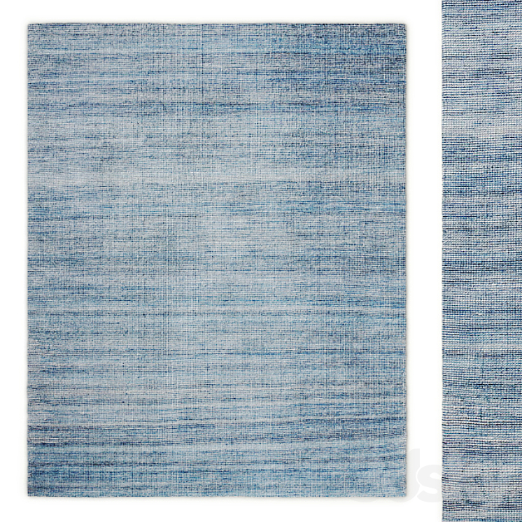 Variegated Stripe Performance Handwoven Flatweave Rug RH - Carpets - 3D ...