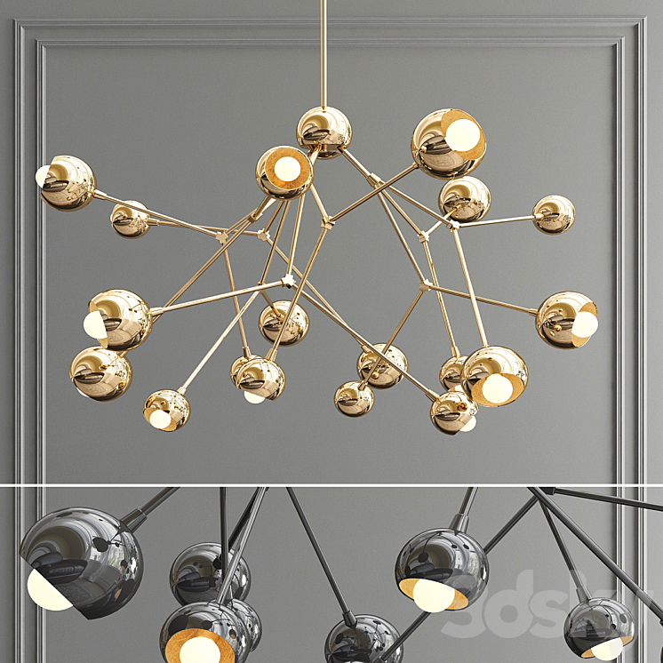Boom chandelier - Pendant light - 3D model