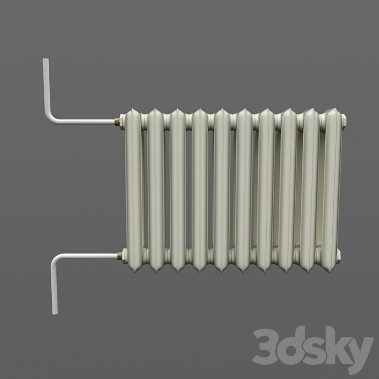 Cast iron radiator MS-140 M USSR - Radiator - 3D model