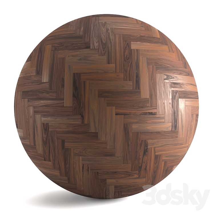 Seamless texture of American walnut parquet. PBR - Floor coverings - 3D ...
