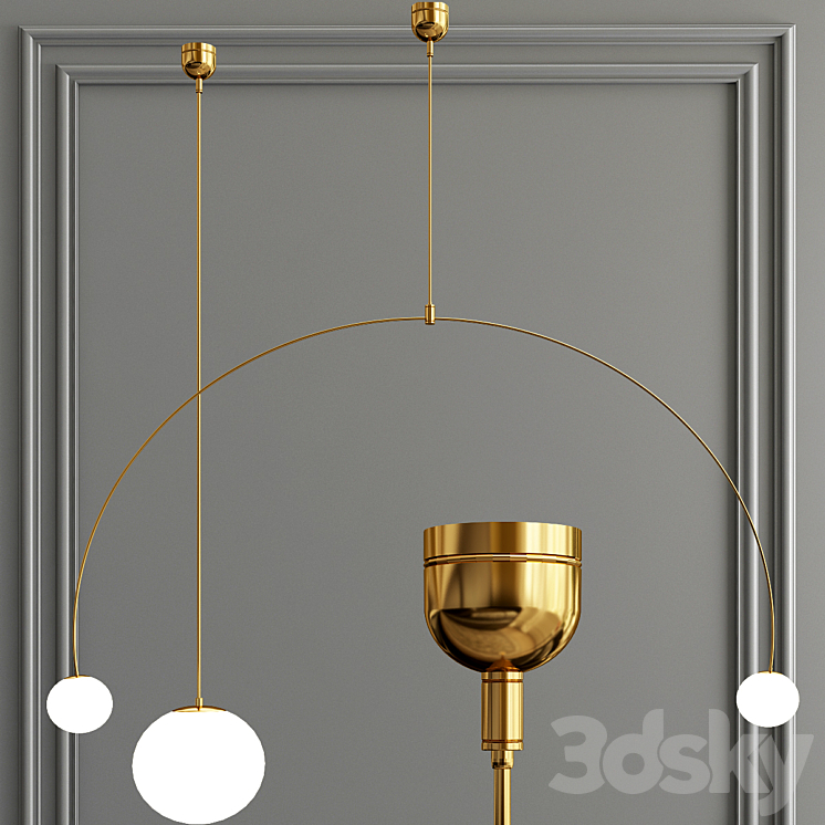 large arched ceiling light - Pendant light - 3D model