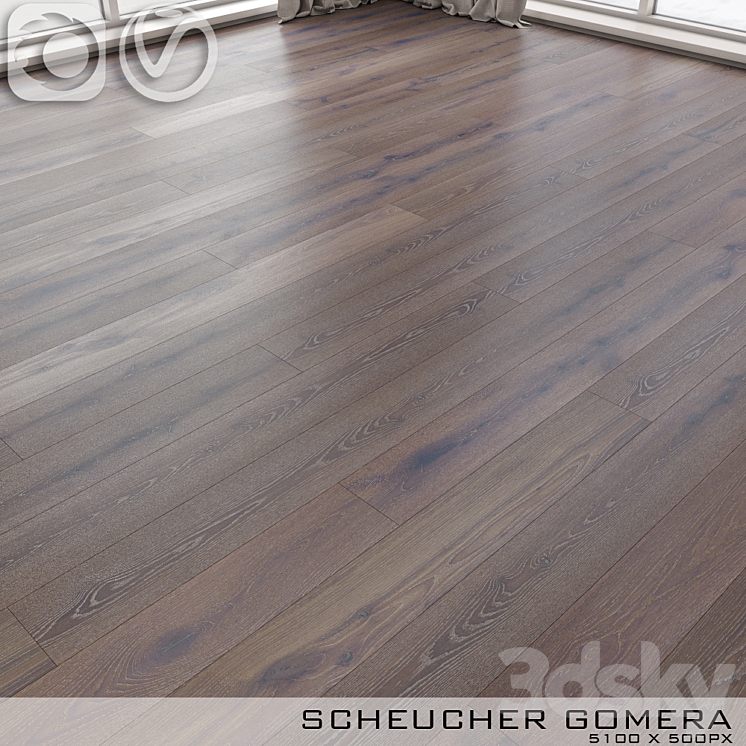Parquet board Scheucher Gomera - Wood - 3D model
