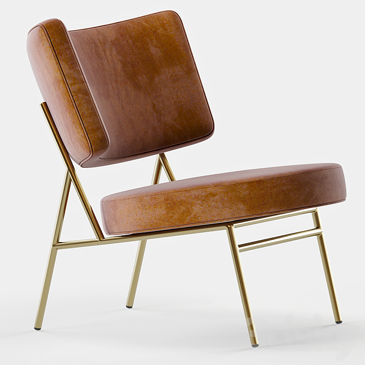 COCO Padded lounge chair calligaris - Chair - 3D model