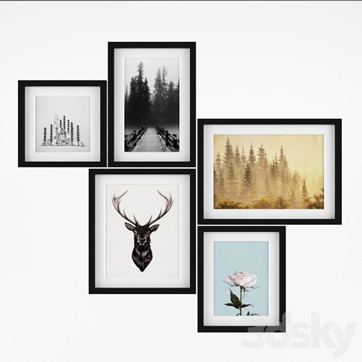 Stacked-cluster frame - Frame - 3D model