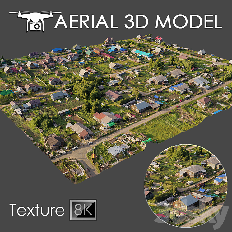 Aerial scan 13 - Environment elements - 3D model