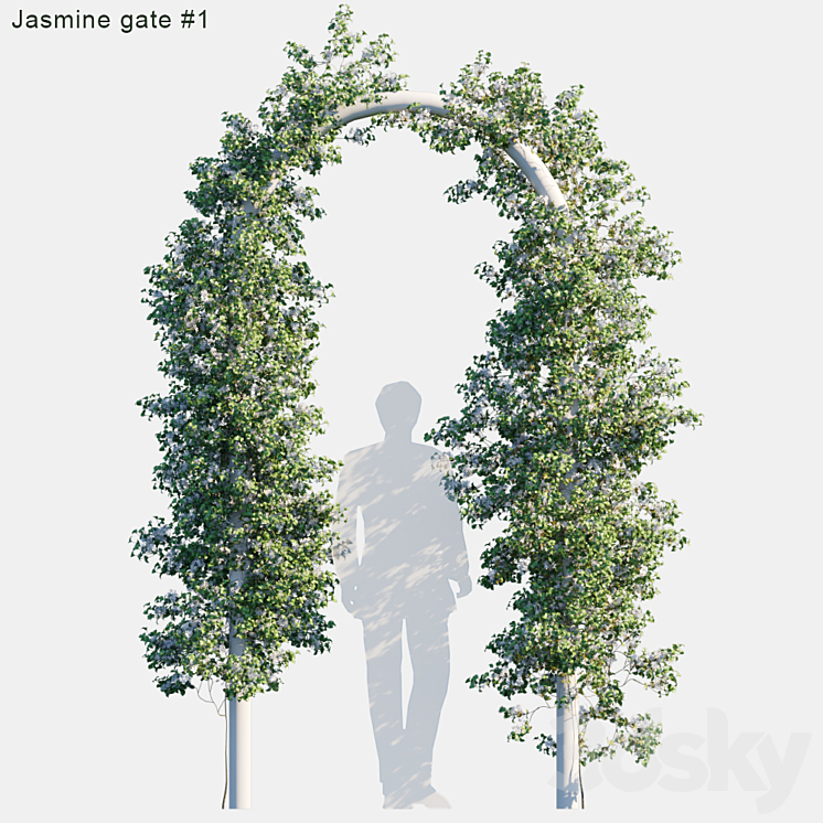 Jasmine gate # 1 - Outdoor - 3D model