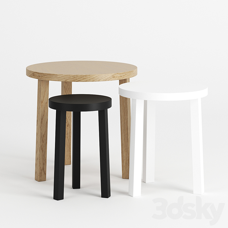 ALEX Side tables by E15 - Table - 3D model