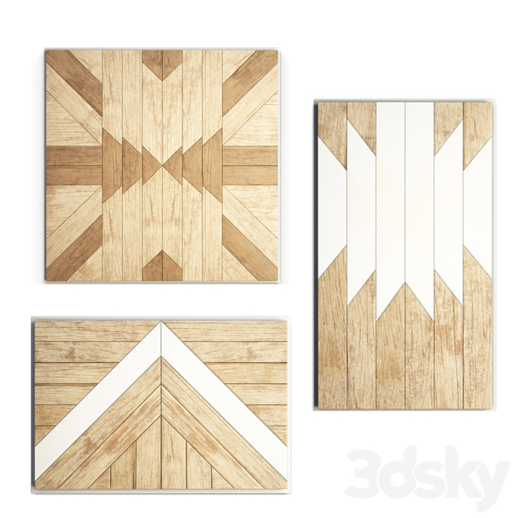 Geometric Ethnic Wall Decoration 1 - Frame - 3D model