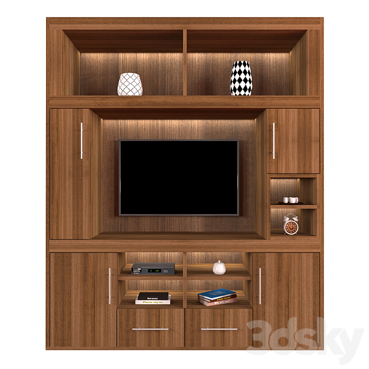 Wall wardrobe - TV Wall - 3D model
