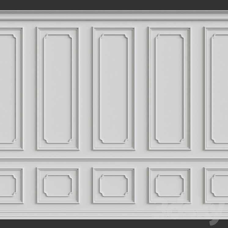 Wall molding - Decorative plaster - 3D model
