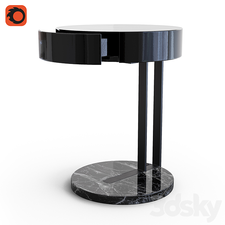 Meridiani Ralf Bedside table - Table - 3D model