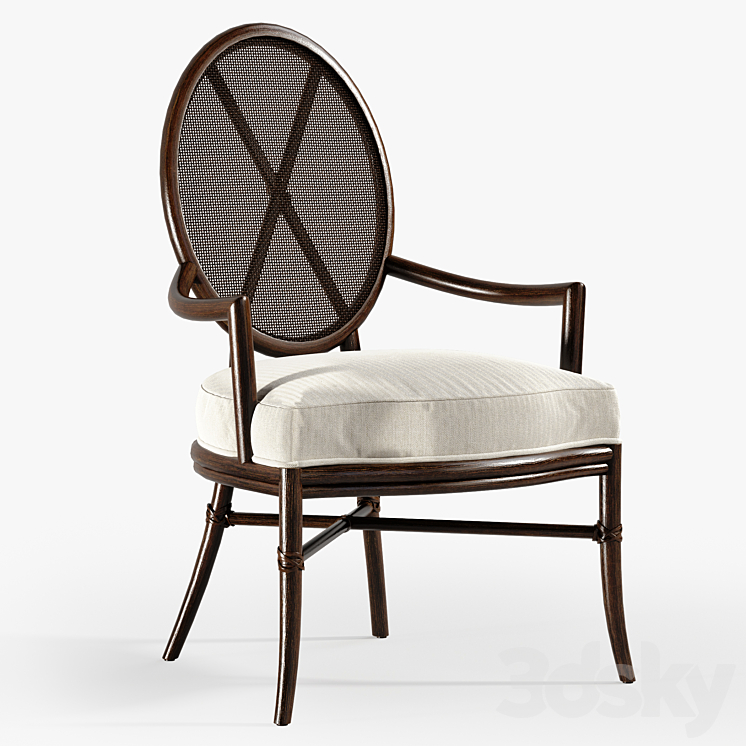 Oval X-Back Chair - Chair - 3D model