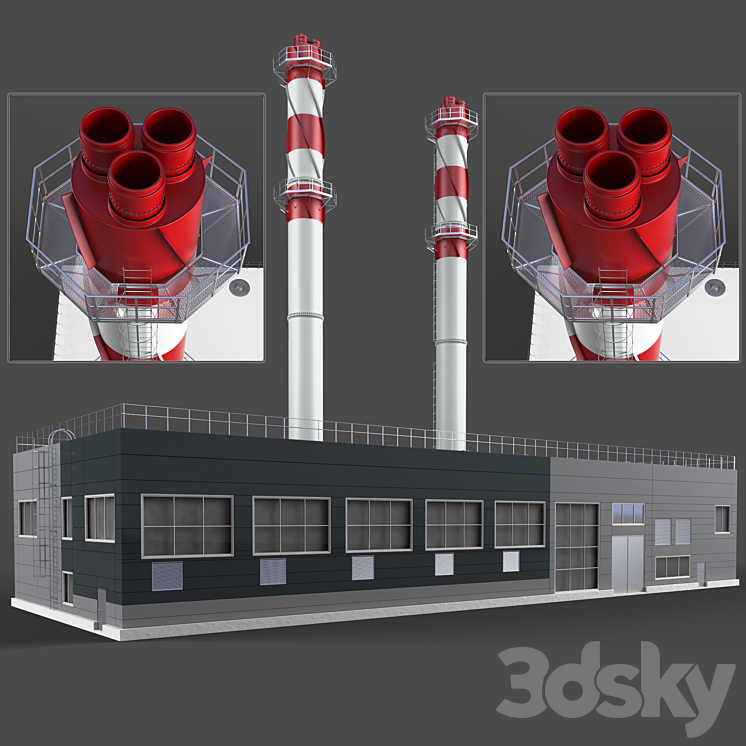 Boiler room - Building - 3D model