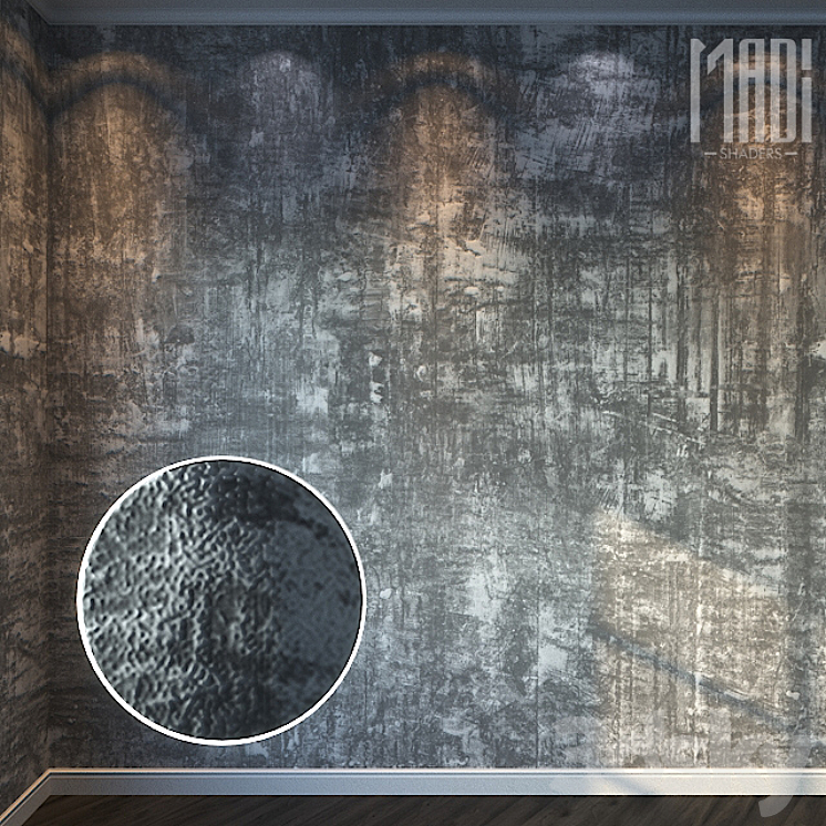 Decorative Stucco 037 - 8K Material - Wall covering - 3D model