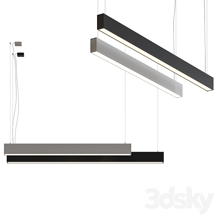 Arkoslight Fifty Ho Suspended Lamp - Technical lighting - 3D model