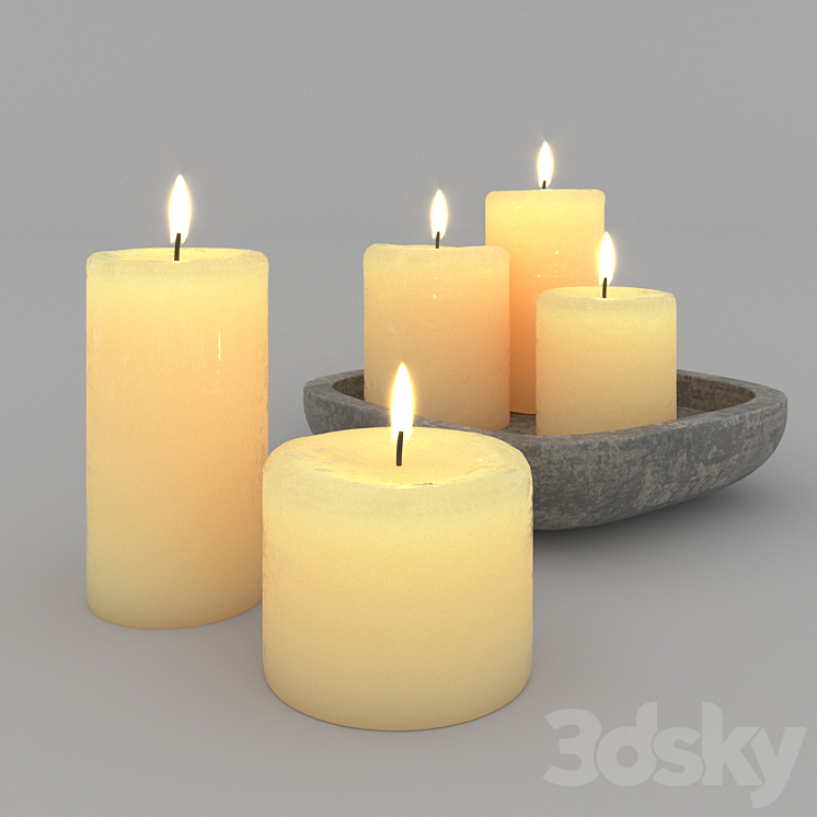 Candles - Other decorative objects - 3D model