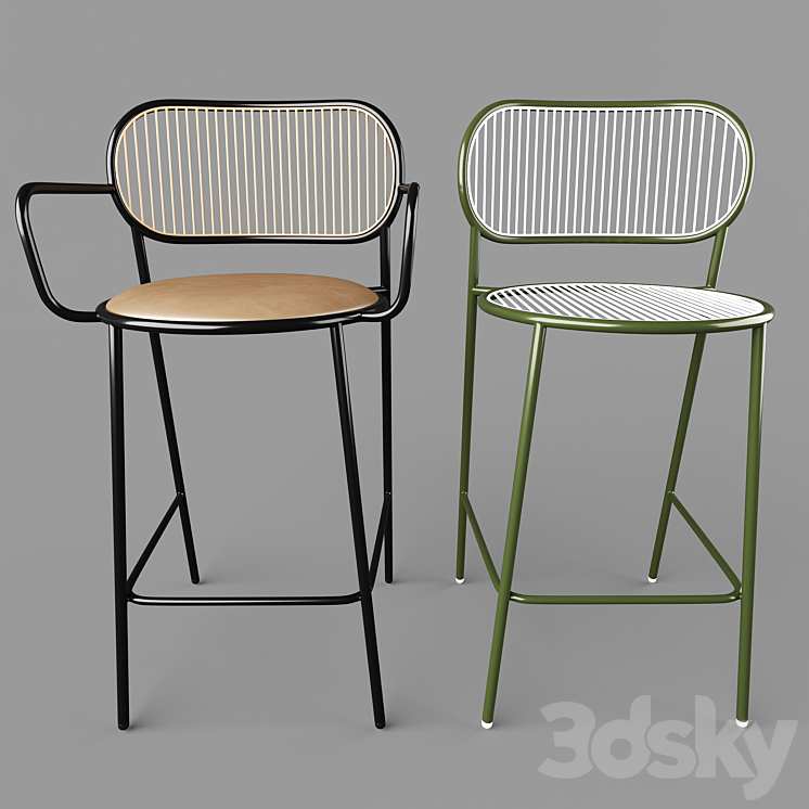 Piper bar chair - Chair - 3D model