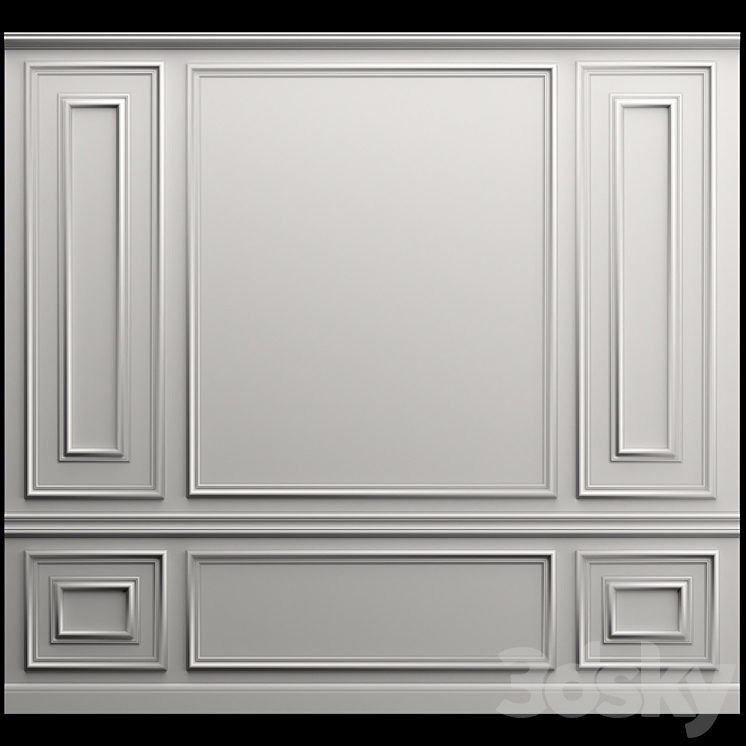 Wall molding - Decorative plaster - 3D model