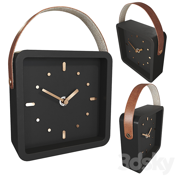 Table clock MERCY gray / black made by La Forma - Watches & Clocks - 3D ...