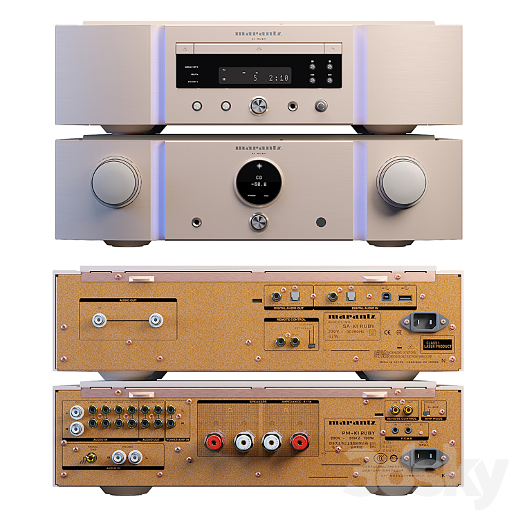 Marantz Ruby PM-KI SA-KI - Audio tech - 3D model