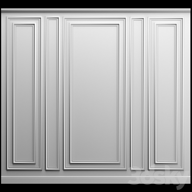 Wall molding - Decorative plaster - 3D model