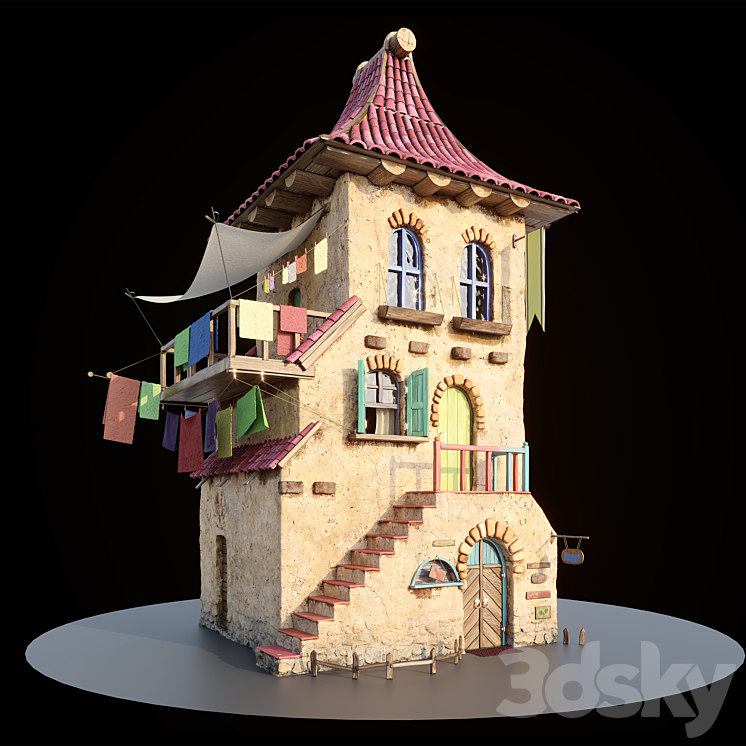 Multifunctional medieval center - Building - 3D model