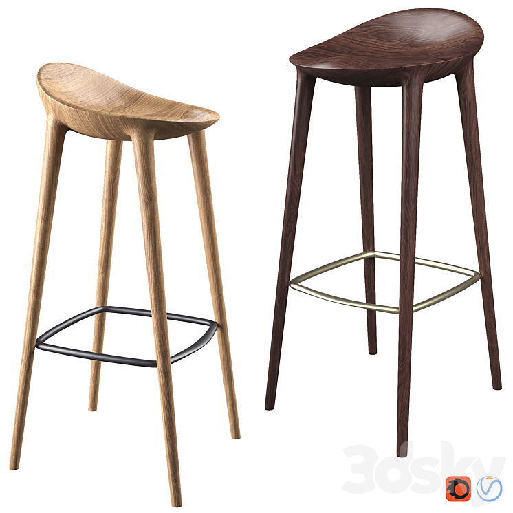Bar by miyazaki chair - Chair - 3D model