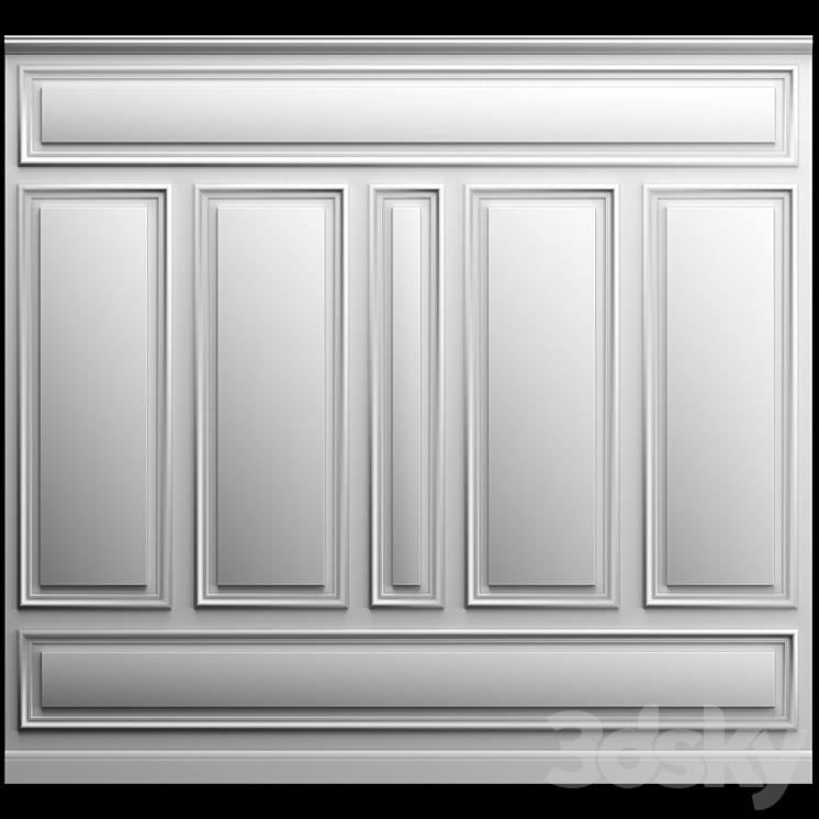 Wall molding - Decorative plaster - 3D model
