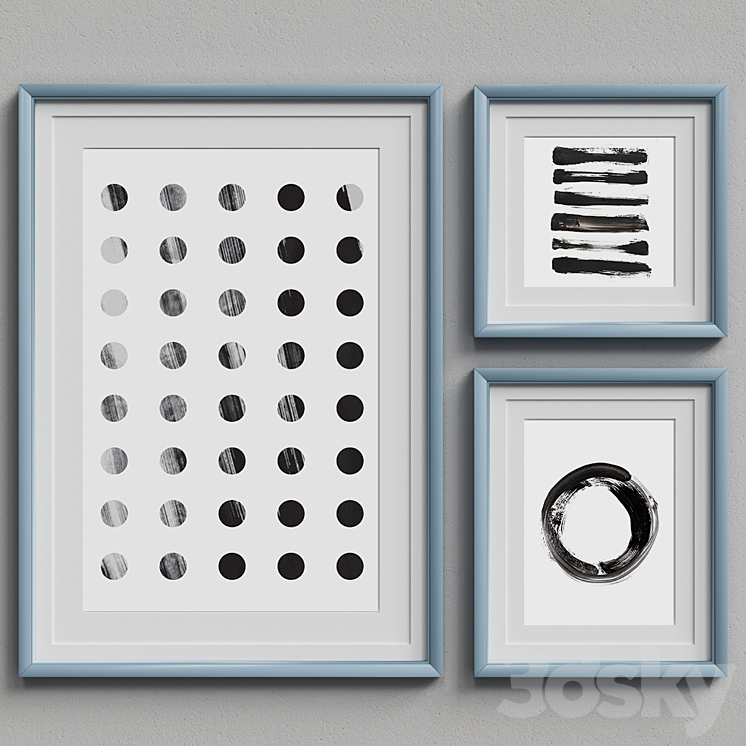 Nice Picture Frames Set 4 - Frame - 3D model
