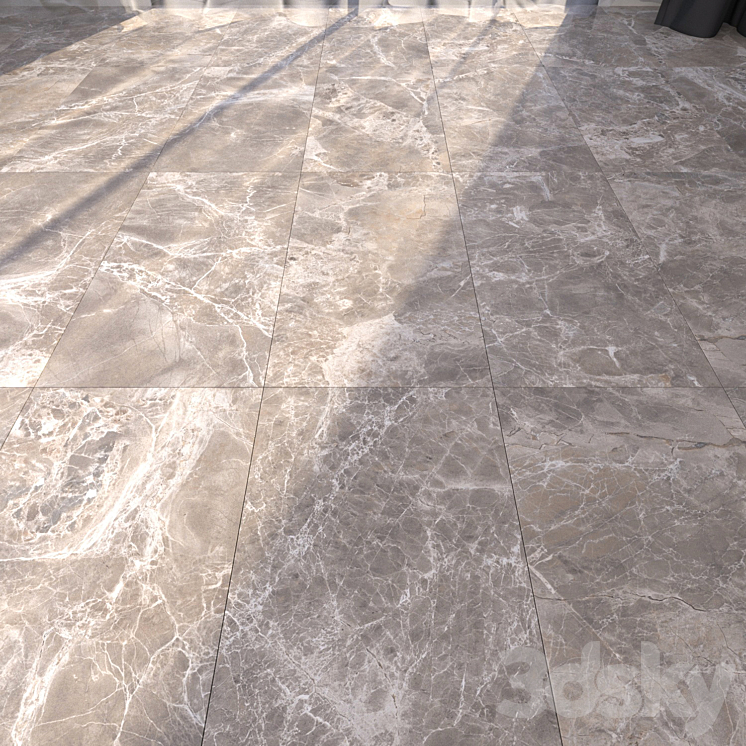 Marble Floor Alpha Greige Set 2 - Tile - 3D model