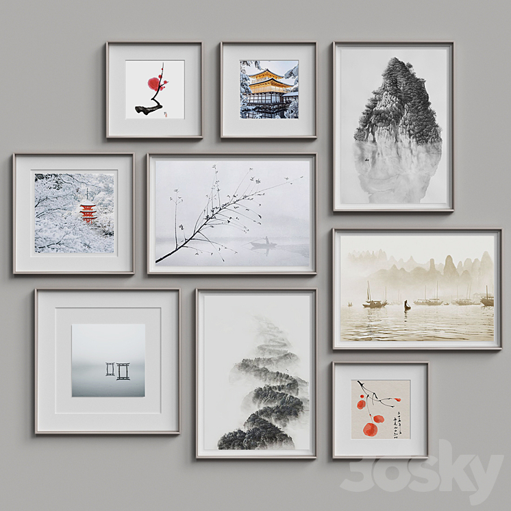 Nice Picture Frames Set 12 - Frame - 3D model