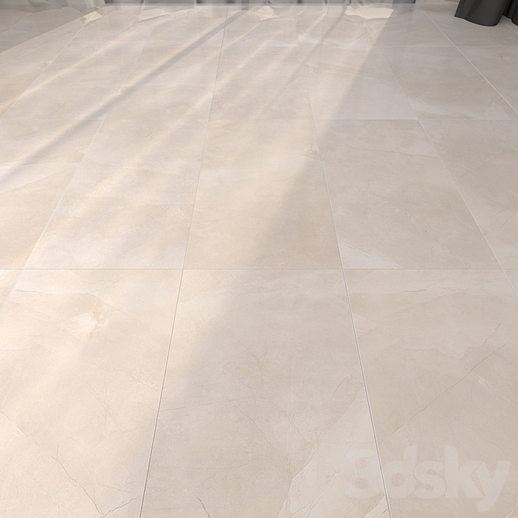 Marble Floor Pulpis Ivory Set 2 - Tile - 3D model