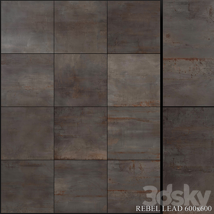 Flaviker Rebel Lead 600x600 - Tile - 3D model