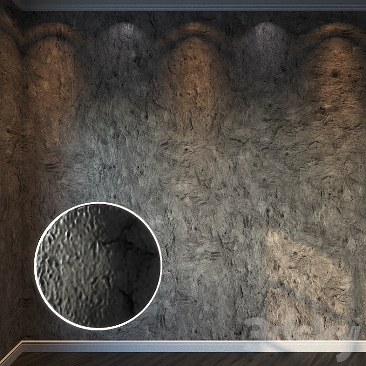 Decorative Stucco 440 - 8K Material - Wall covering - 3D model