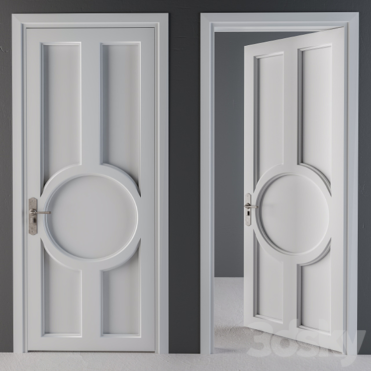 Neo-Classic Door White - Doors - 3D model