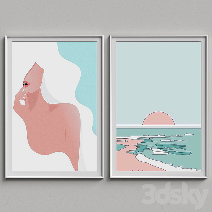 Nice Picture Frames Set 43 - Frame - 3D model