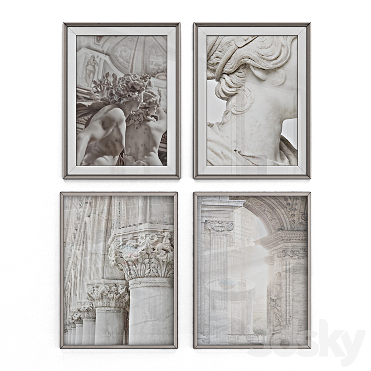 Photos of antique architectural elements - Frame - 3D model