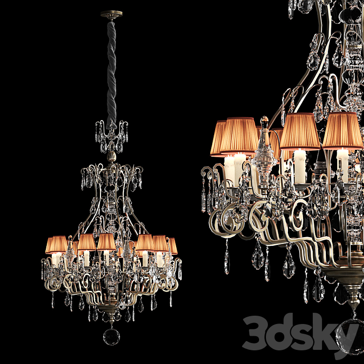 Texas Chandelier by Labyrinthe - Pendant light - 3D model