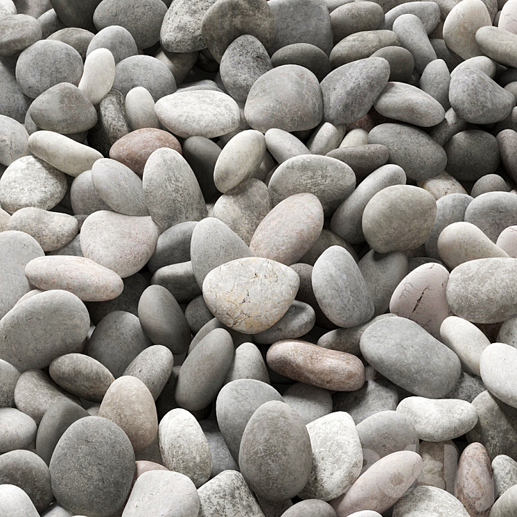 Pebble river low n6 / Pebble river small No. 6 - Environment elements ...