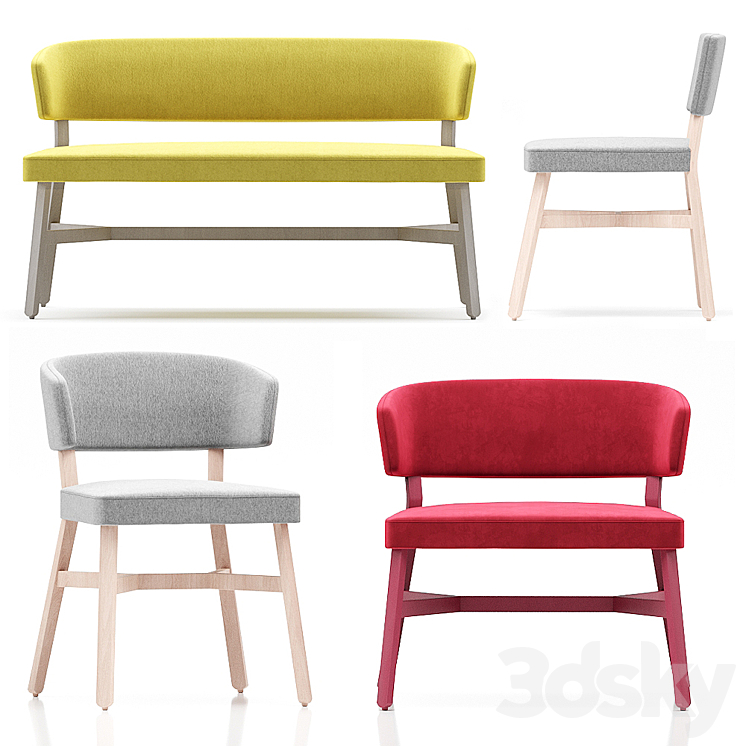Billiani croissant collection - Chair - 3D model