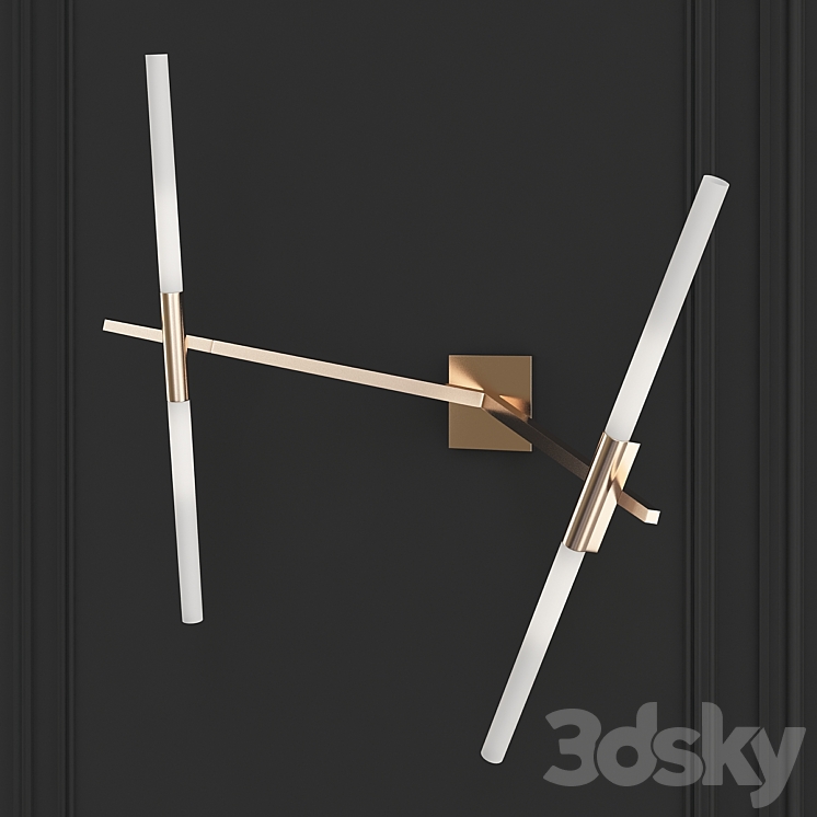 Agnes Wall 4 Light Gold designed by Lindsey Adelman - Wall light - 3D model