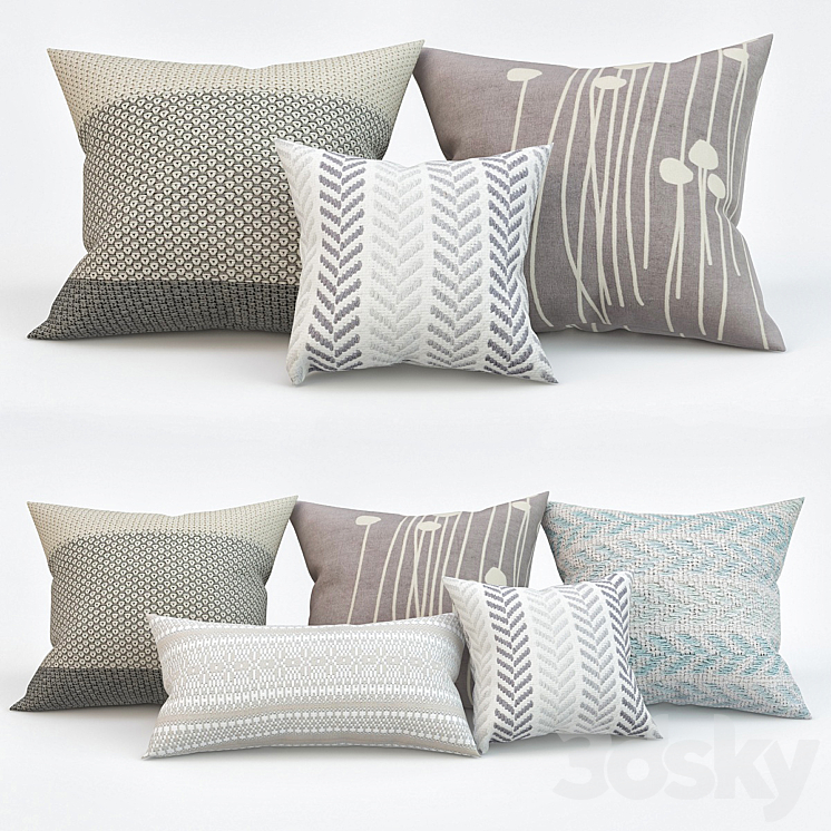pillow_set_01 - Pillows - 3D model