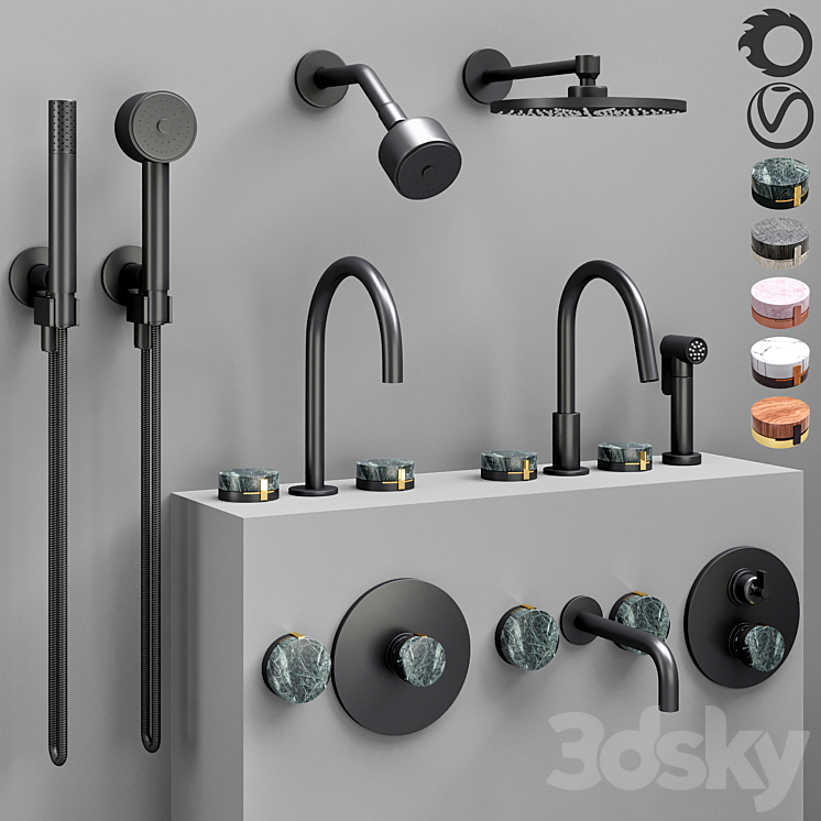 the watermark collection elements - Faucet - 3D model