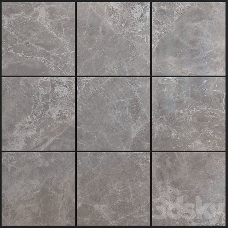 Marble Set Alpha Greige - Tile - 3D model