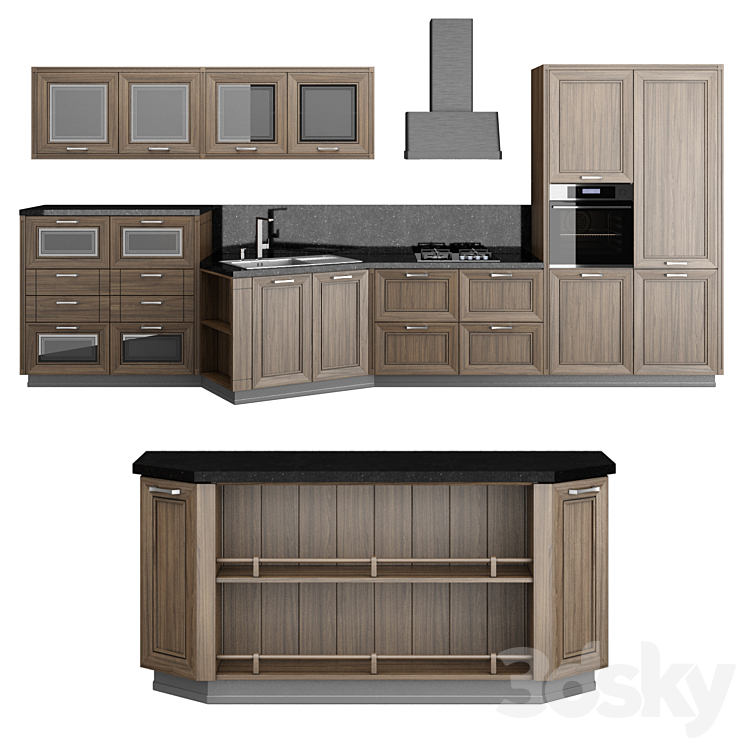 Kitchen kvadro - Kitchen - 3D model