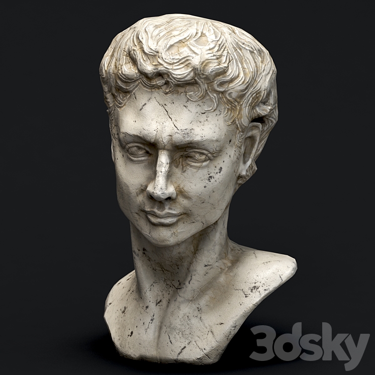 Face statue - Sculpture - 3D model