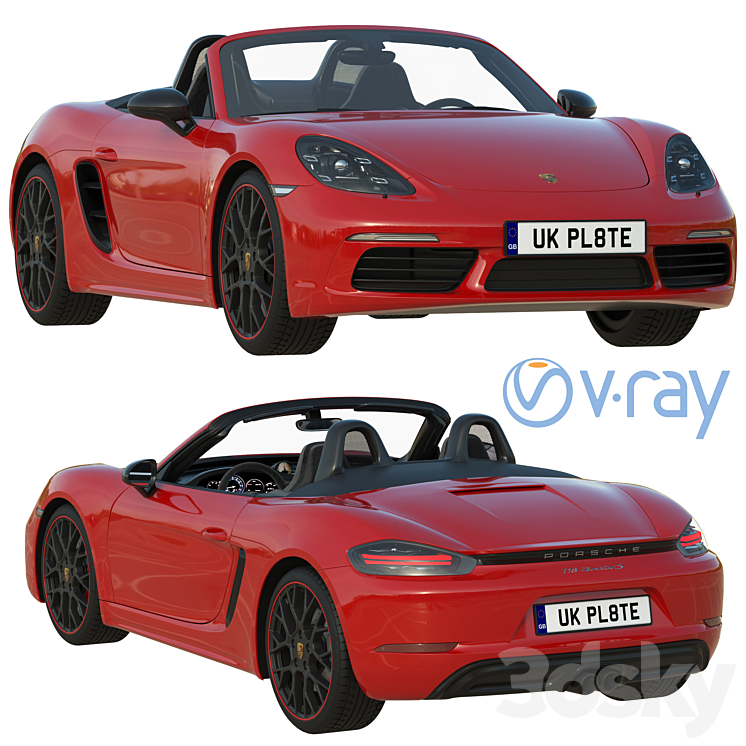 Porsche 718 Boxster S - Ground Transport - 3D model