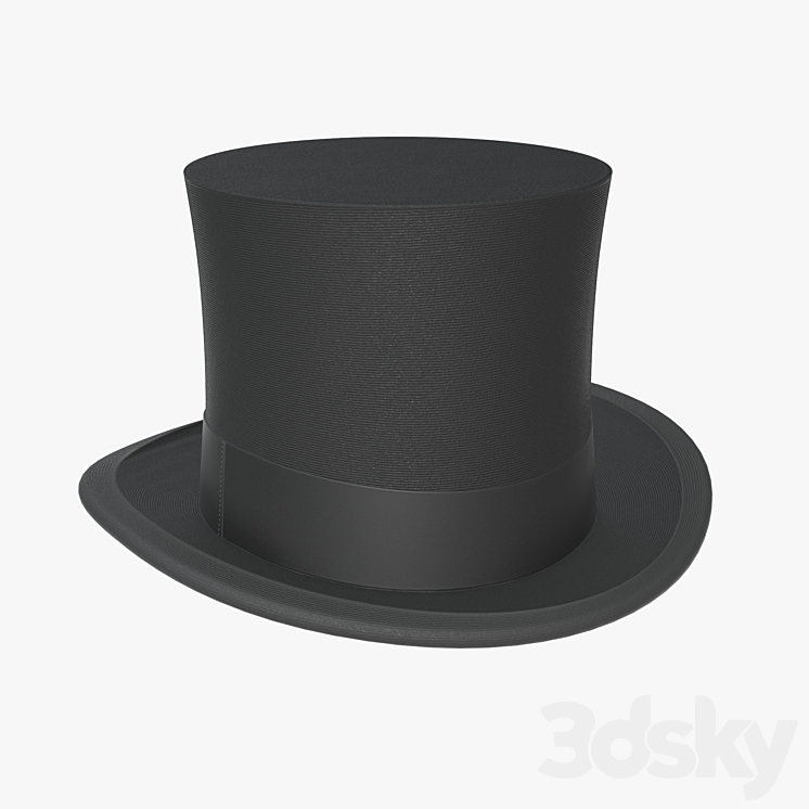 Black top hat - Сlothes and Footwear - 3D model